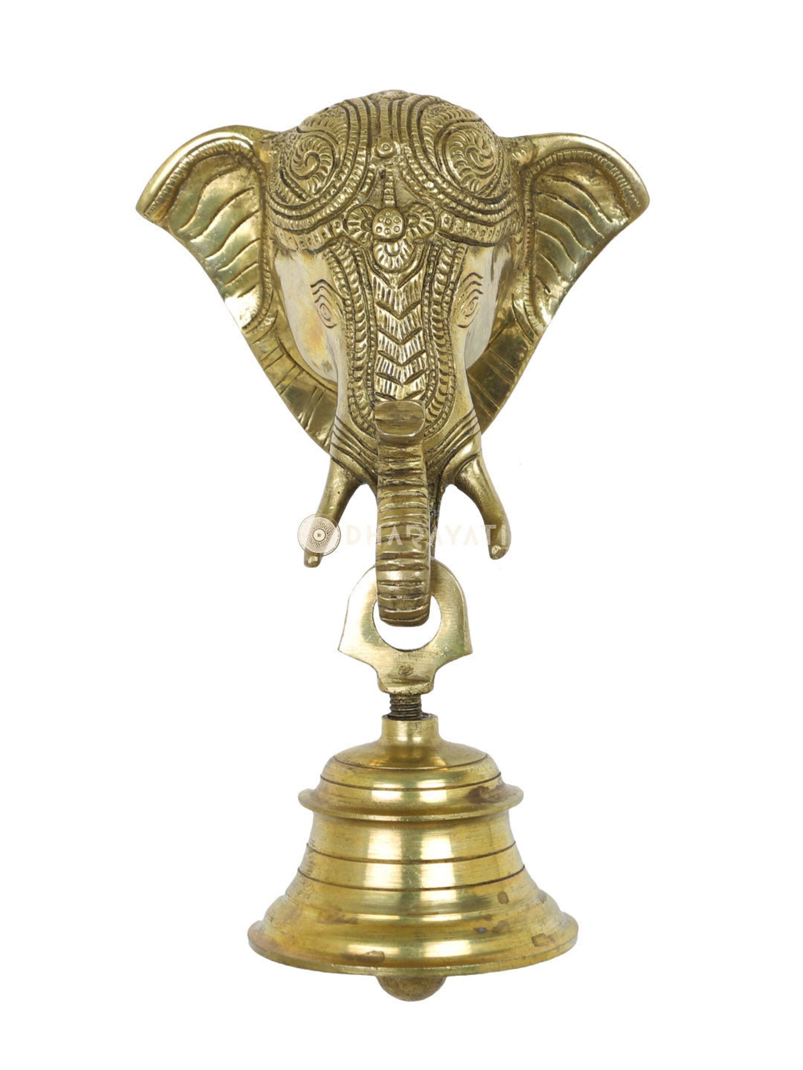 Elephant Face Wall Hanging Bell Decorative Brass - Etsy