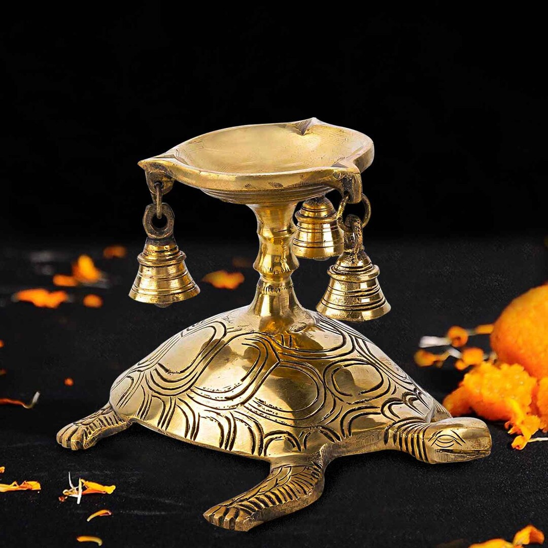 Brass Tortoise Base Aarti Deepak 6 In - Etsy