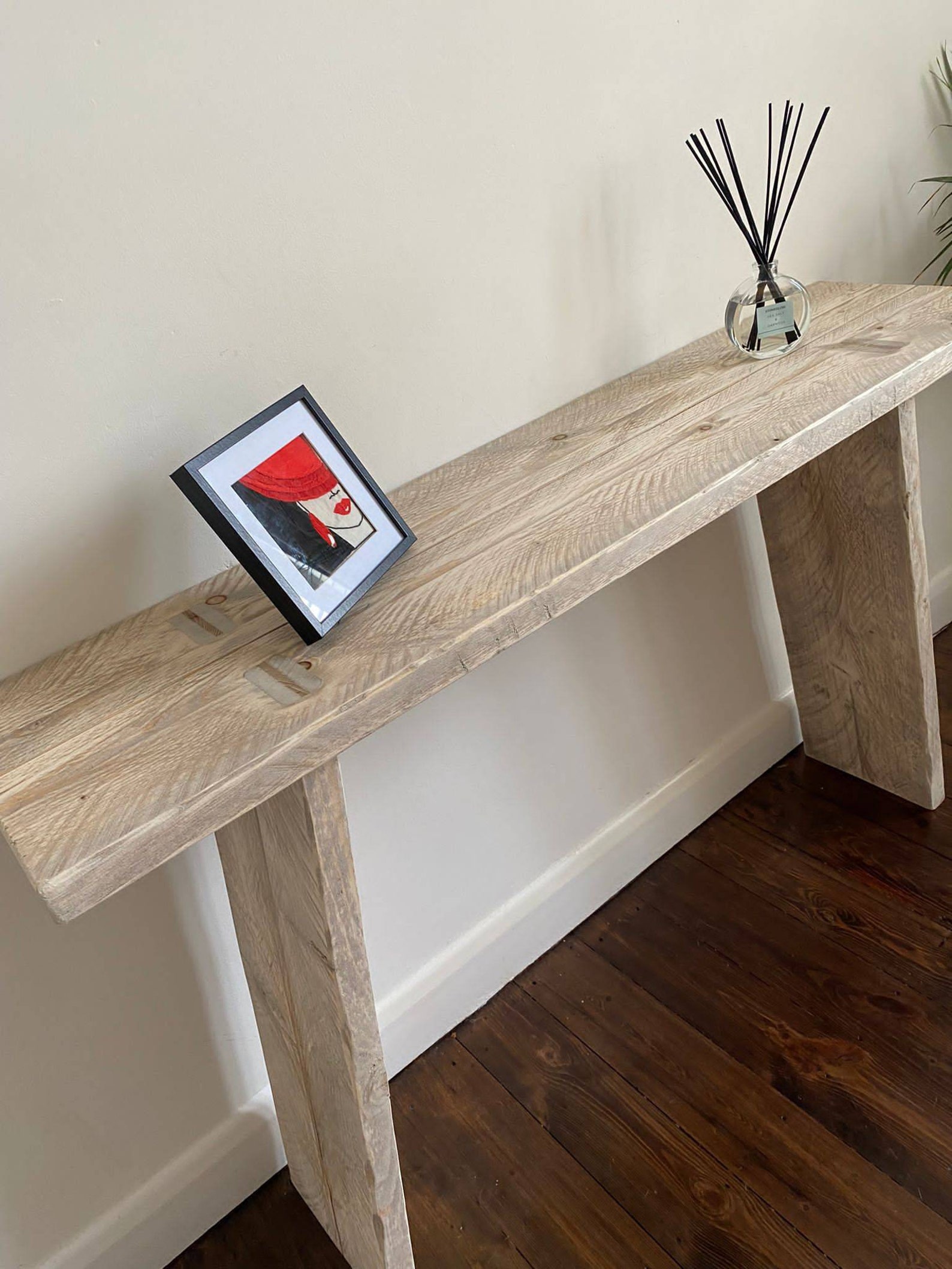 Rustic Console Table Primitive Hallway Table Reclaimed Wood - Etsy UK