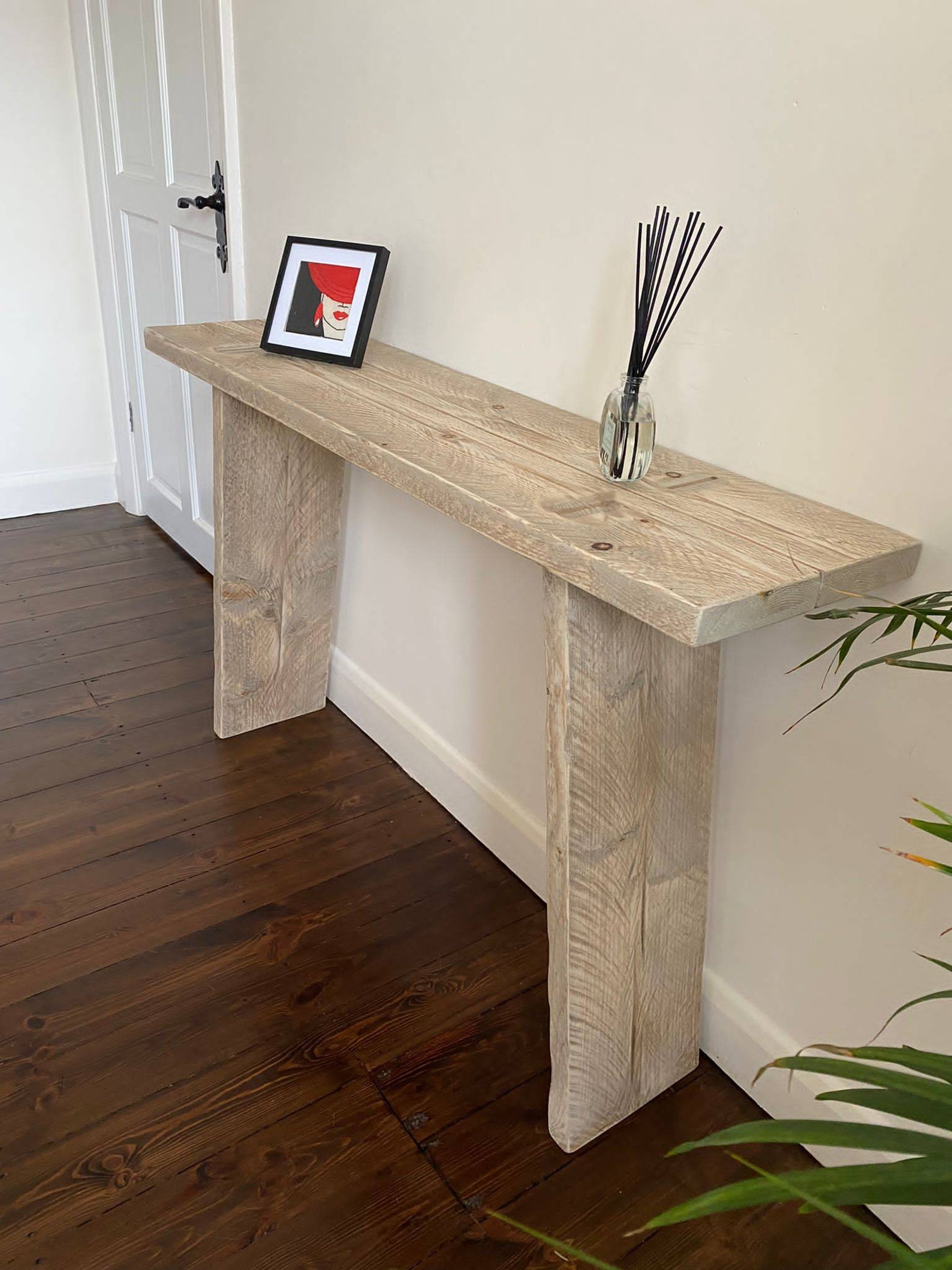 Rustic Console Table Primitive Hallway Table Reclaimed Wood - Etsy UK