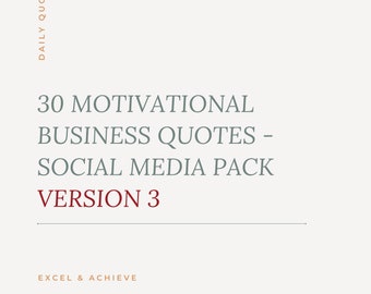 30 Motivational Business Quotes Social Media Posts Digital | Etsy