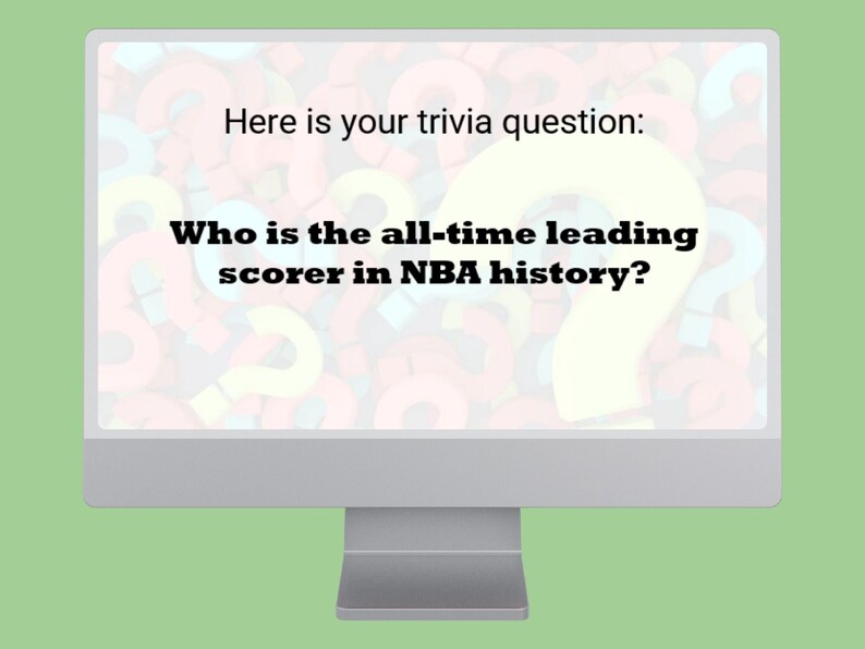 NBA Basketball Trivia V2 Zoom Powerpoint 35 Questions Virtual Trivia ...