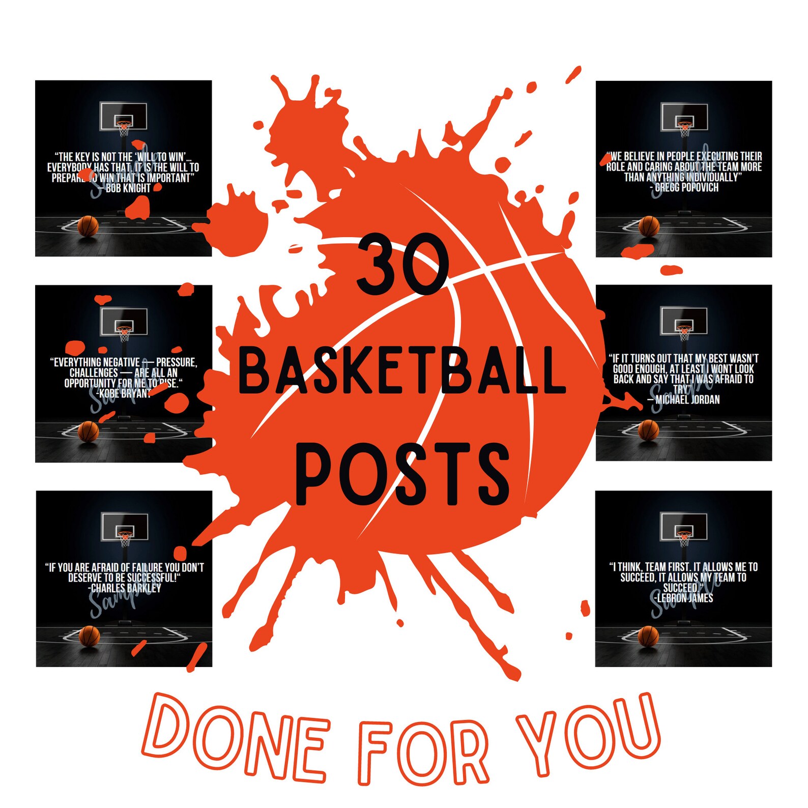 30 Awesome Basketball Quotes Social Media Posts Digital Download Pack 1 ...