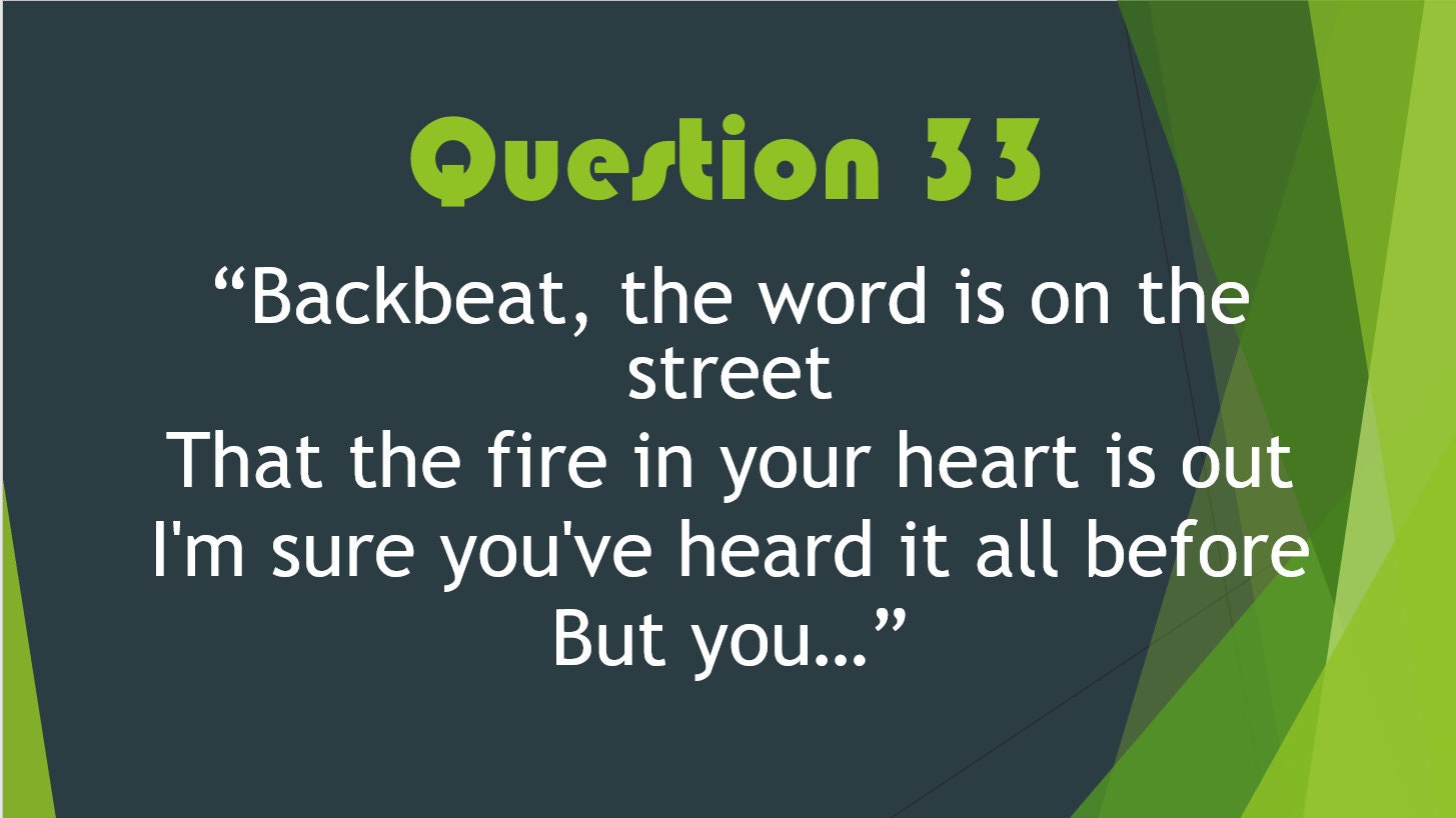 Finish the Lyrics Music Trivia | Perfect for Zoom and Virtual Music ...