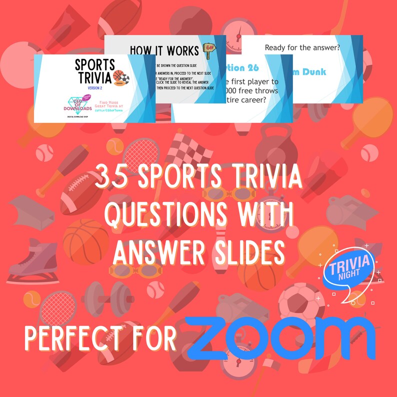 Sports Trivia Pack Version 2 | 35 Questions With Answer Slides ...