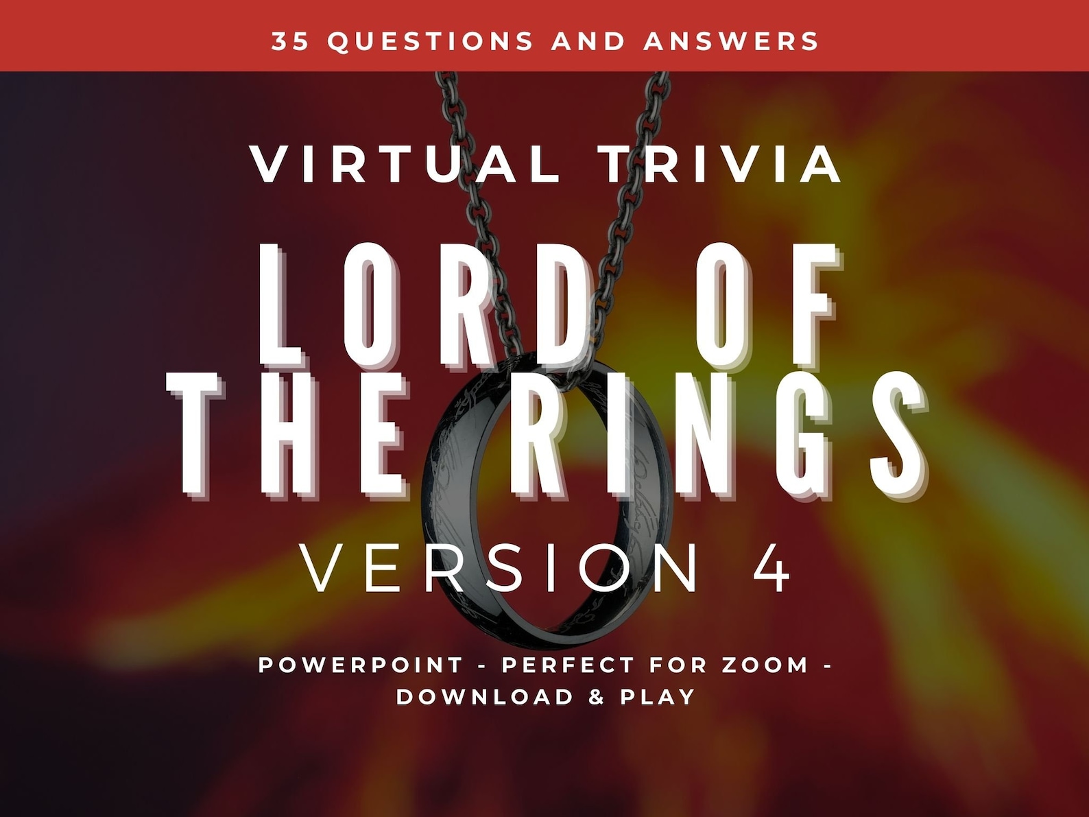 Lord of the Rings Trivia V4 Zoom Powerpoint 35 Questions Virtual Trivia ...