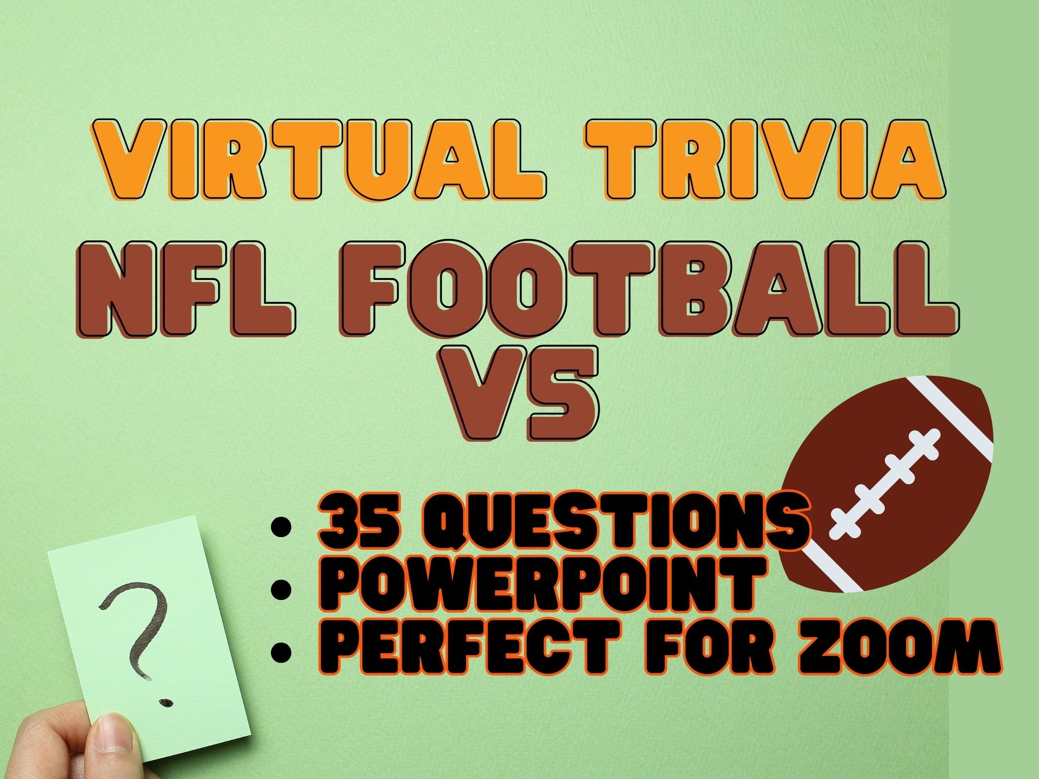 NFL Football Trivia V5 Zoom Powerpoint 35 Questions Virtual Trivia ...