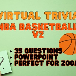 NBA Basketball Trivia V2 Zoom Powerpoint 35 Questions Virtual Trivia ...