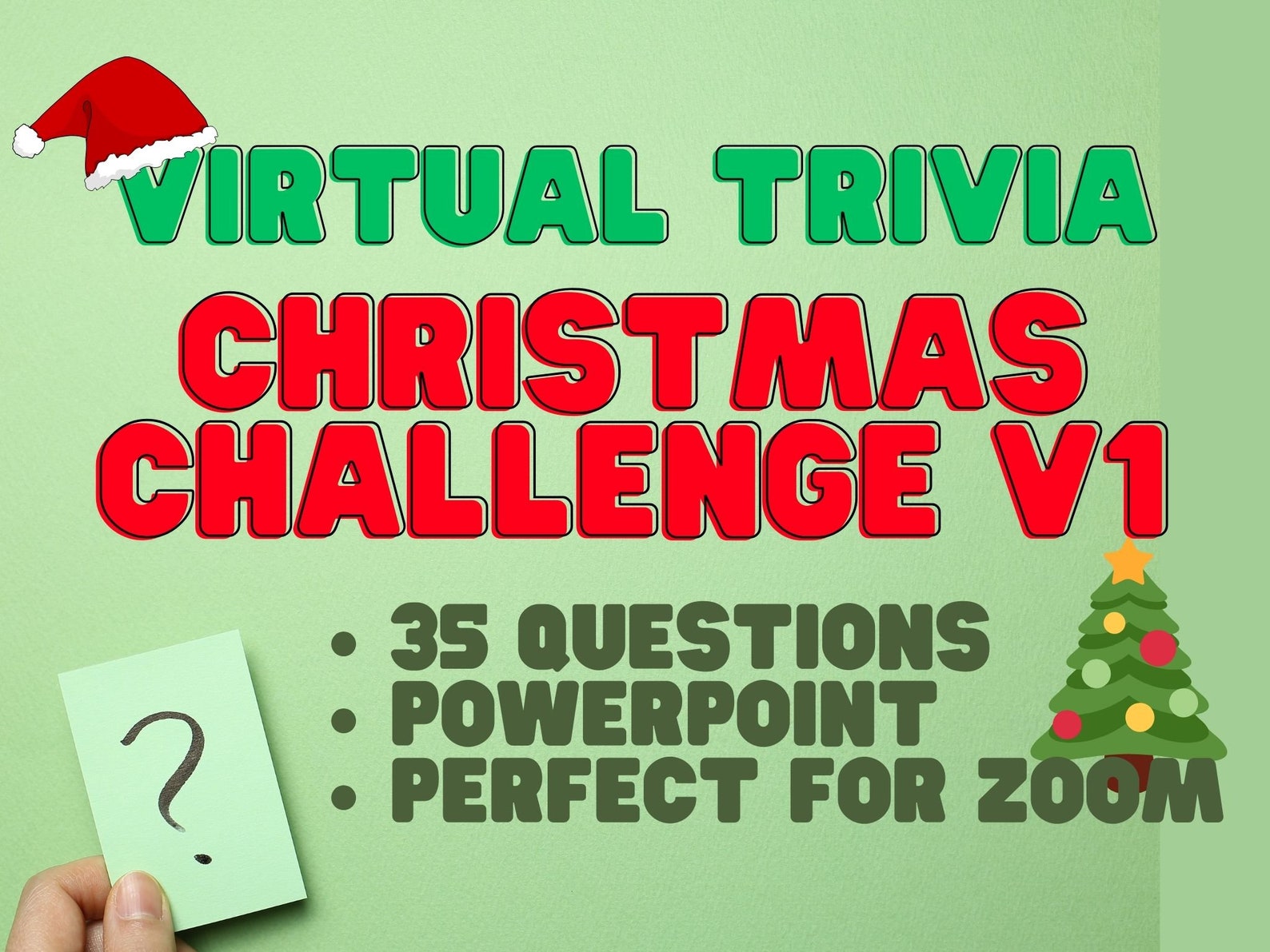 Christmas Trivia V1 Zoom Powerpoint 35 Questions Virtual Trivia - Play ...