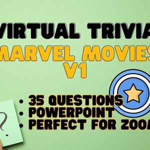 Marvel Movie Trivia V1 Zoom Powerpoint 35 Questions Virtual Trivia Play ...