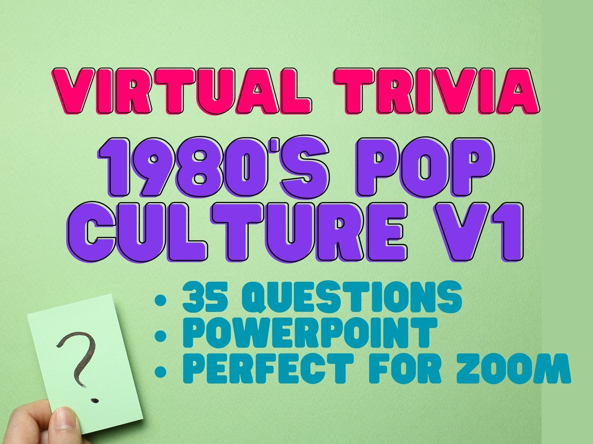 1980's Pop Culture Trivia Virtual 35 Questions Online 80s Pop Culture ...