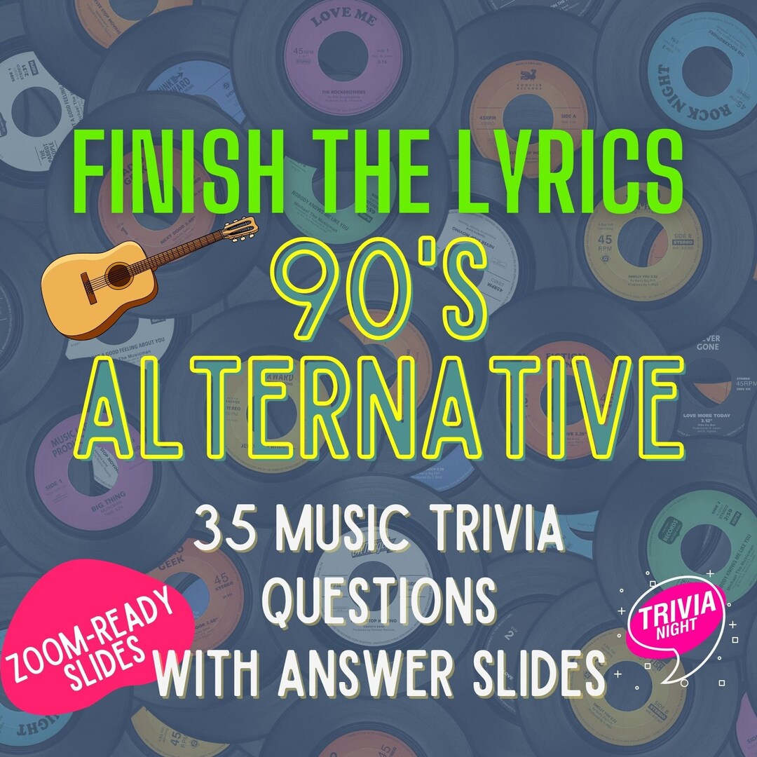 NEW Finish the Lyrics 90's Alternative Music Trivia | 35 Questions ...