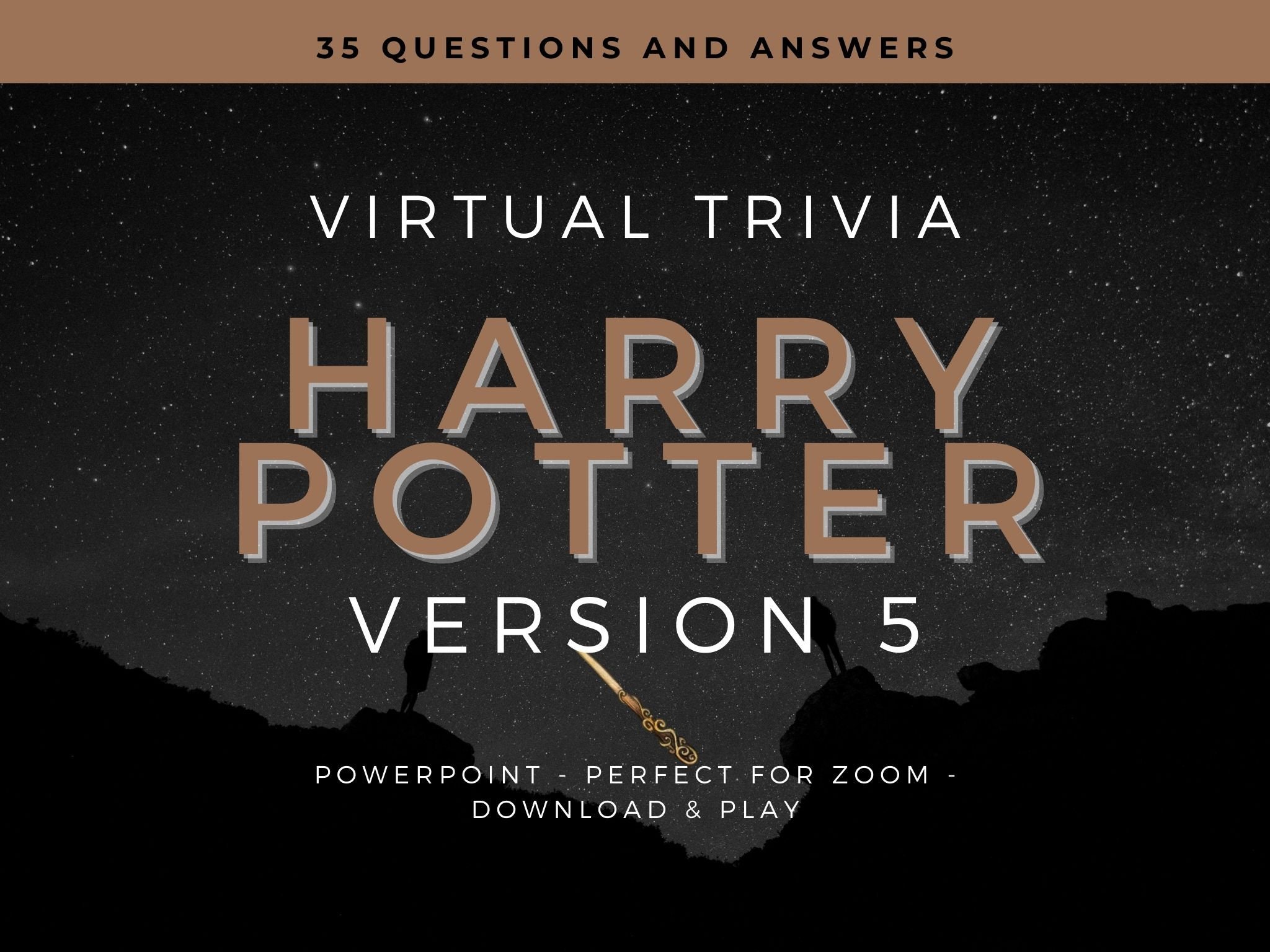 Harry Potter Trivia V5 Zoom Powerpoint 35 Questions Virtual Trivia ...