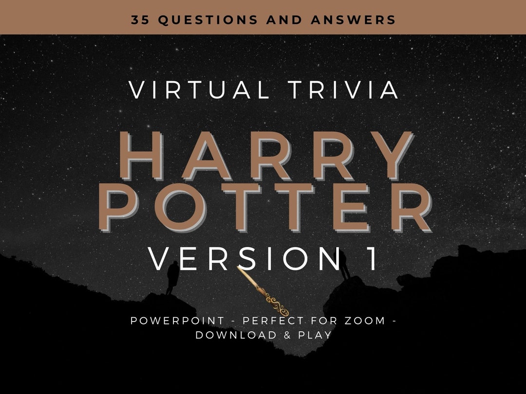 Harry Potter Trivia V1 Zoom Powerpoint 35 Questions Virtual Trivia ...