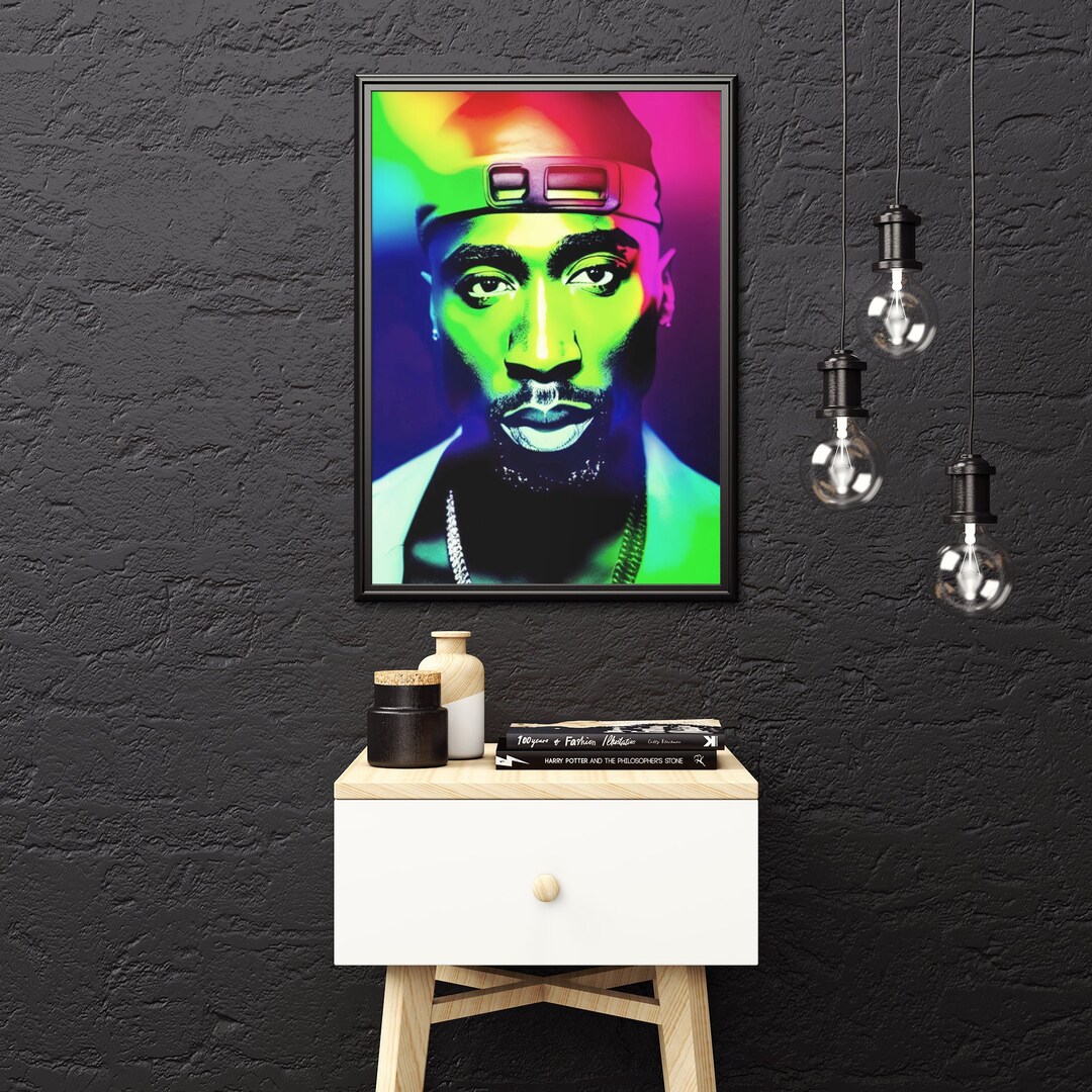 Tupac Neon Life - Digital Art Print for the Music Collector. Only ...