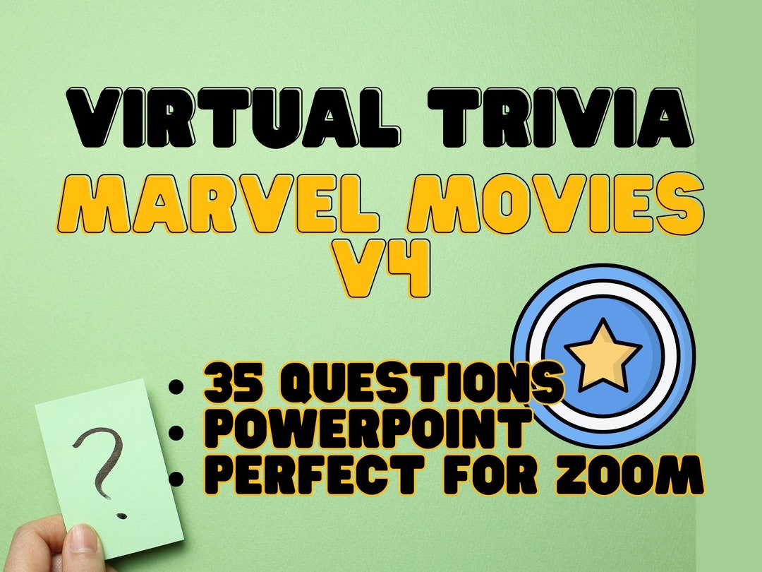 Marvel Movie Trivia V4 Zoom Powerpoint 35 Questions Virtual Trivia ...