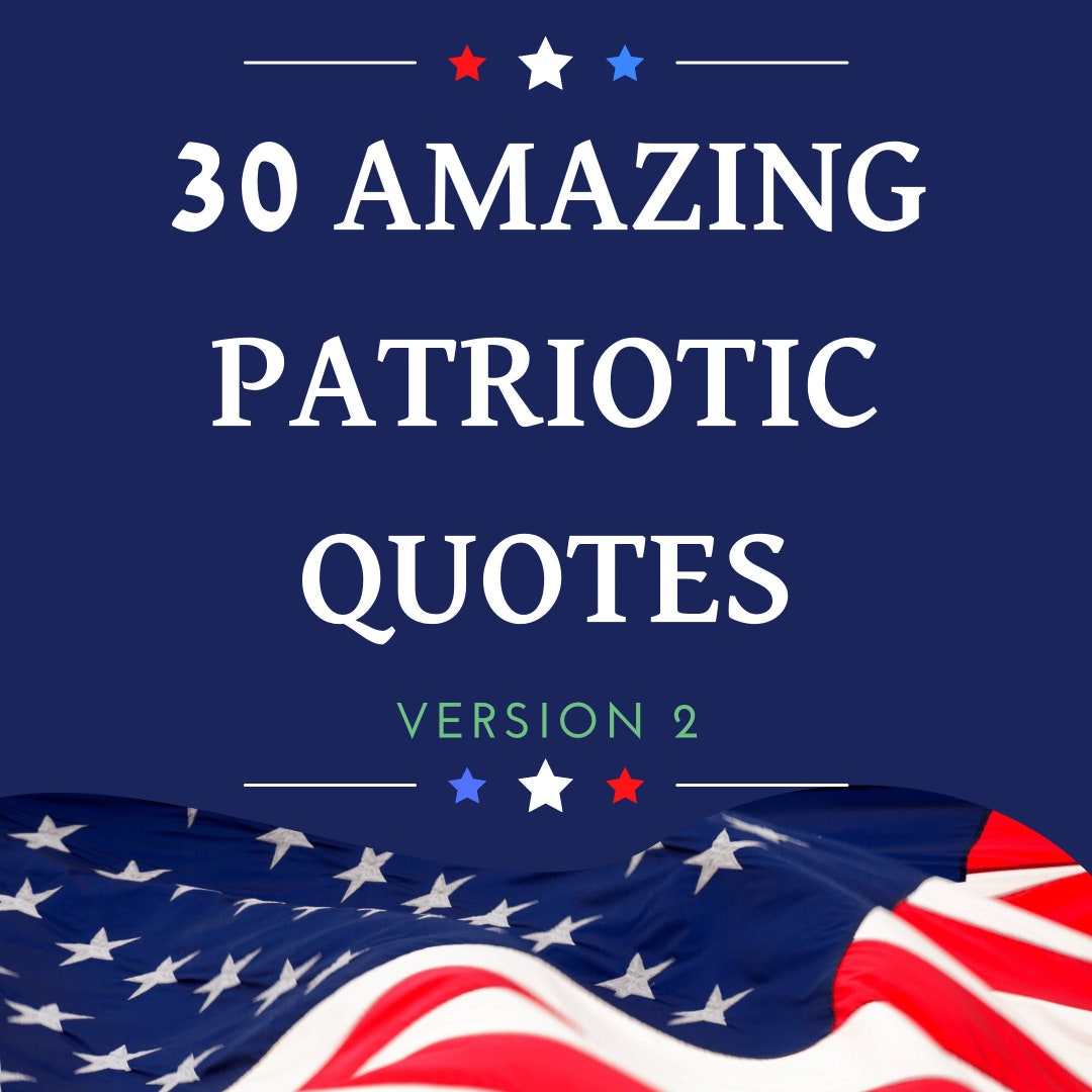 30 Amazing Patriotic Quotes Social Media Posts Digital Download PACK 2 ...