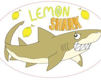 Lemon Shark Stickers - Etsy