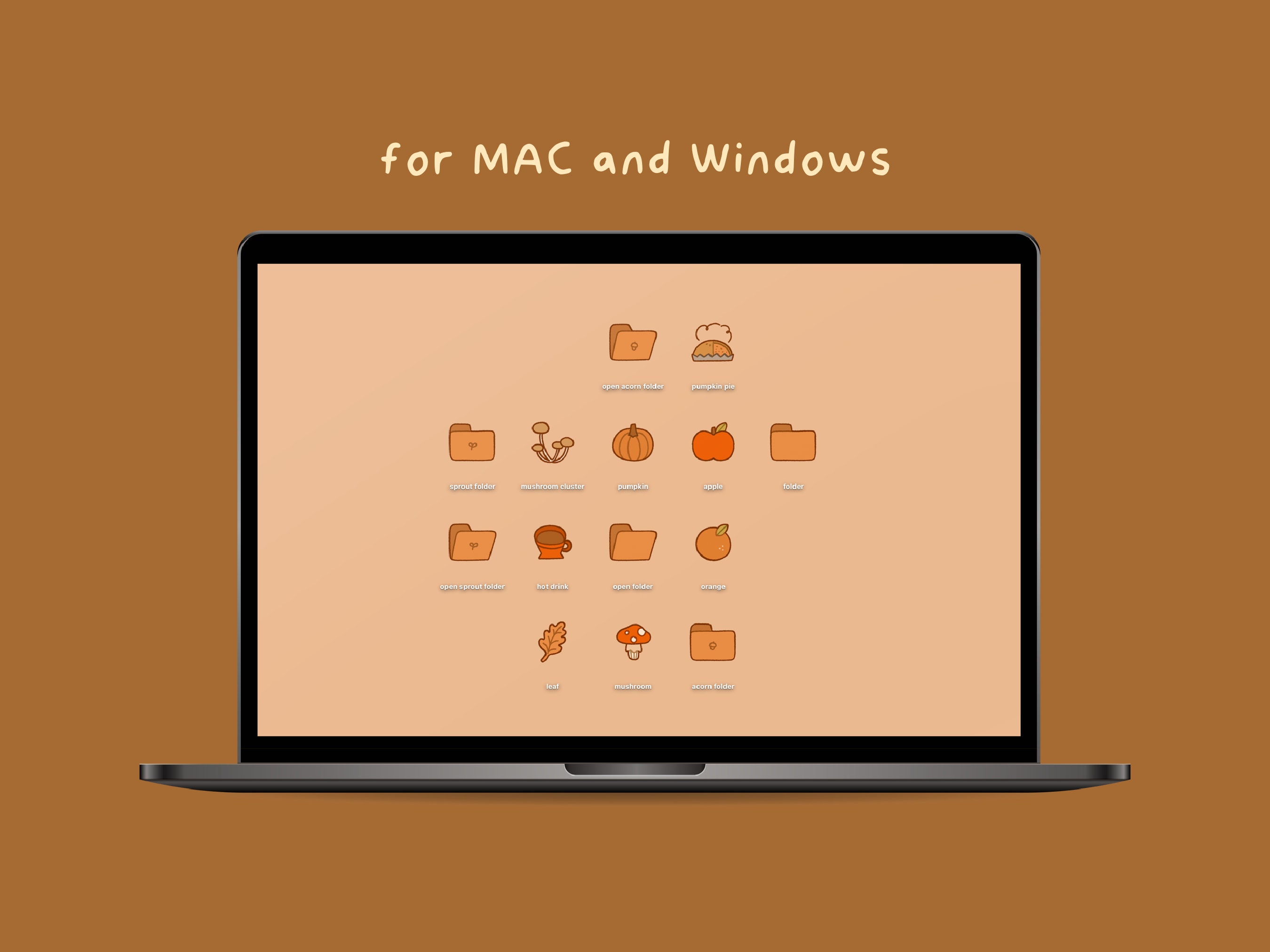 Cosy Autumn Desktop Icons | Digital Download, Fall Icons, Cute Desktop ...