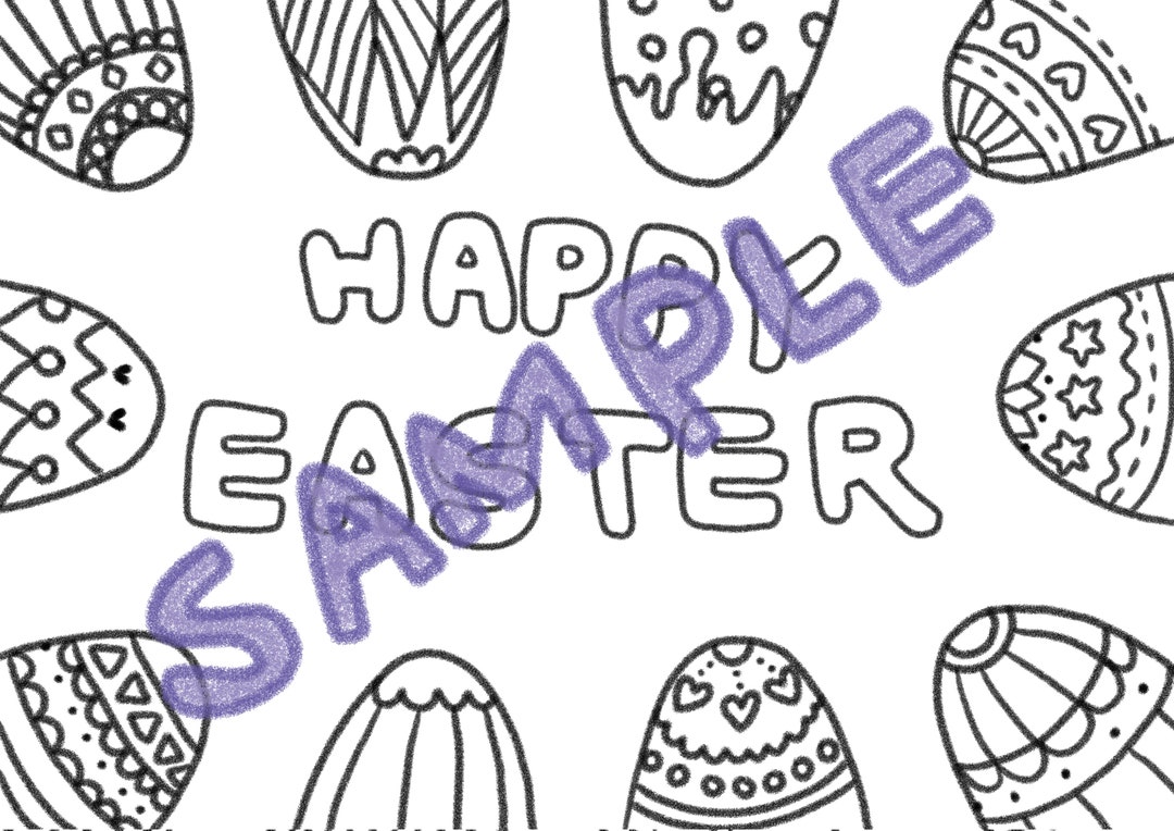 Easter Printable Coloring Page for Kids - 2 Pages / Kids Printable ...