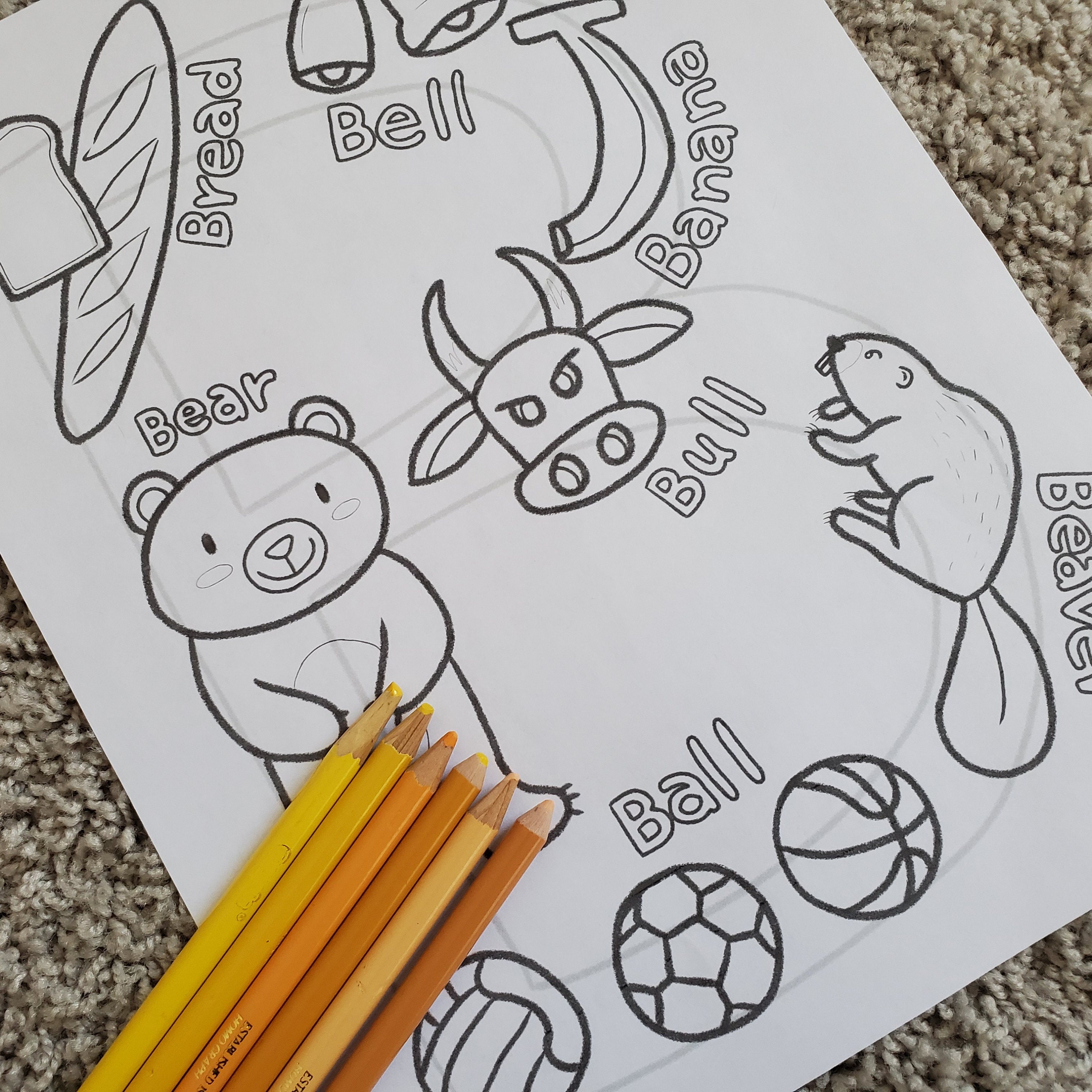 Alphabet "b" Printable Coloring Page for Kids / Alphabet Coloring Page ...