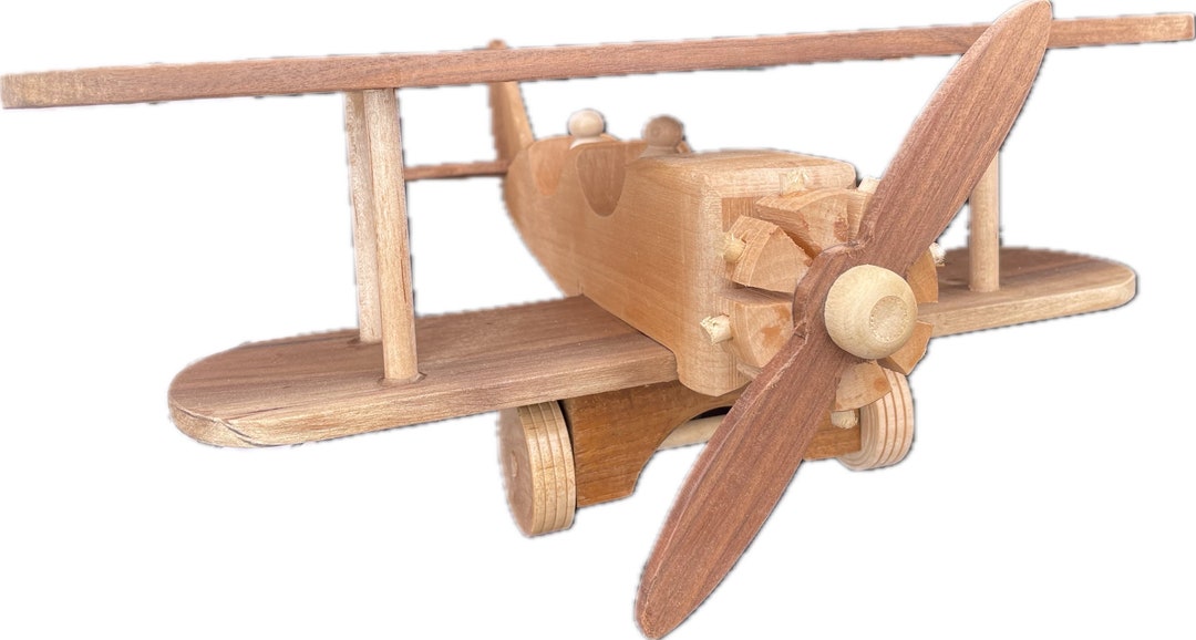 Wooden Toy Model Biplane - Etsy