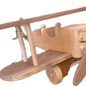Wooden Toy Model Biplane - Etsy