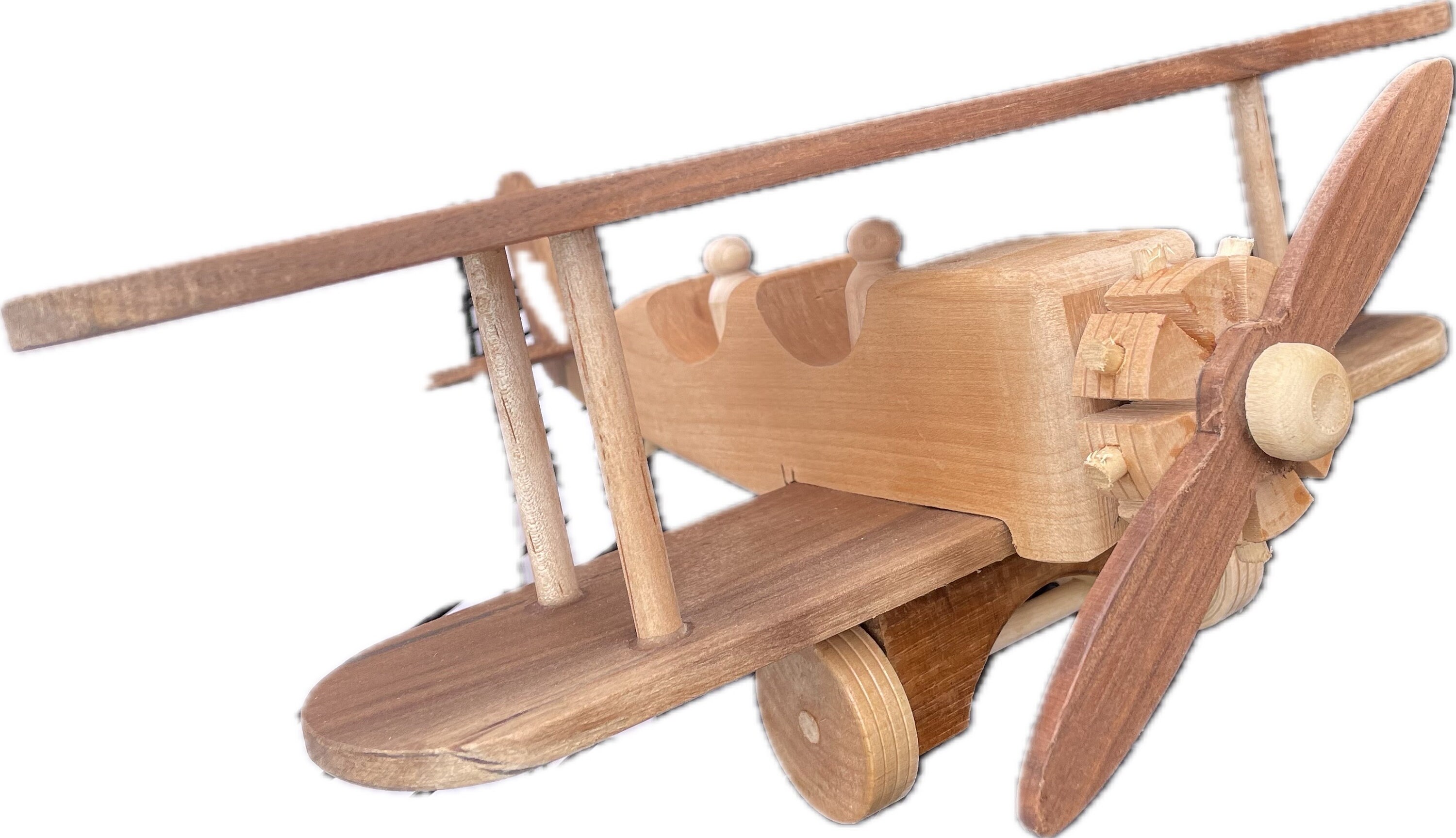 Wooden Toy Model Biplane - Etsy