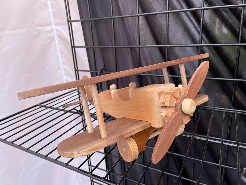 Wooden Toy Model Biplane - Etsy