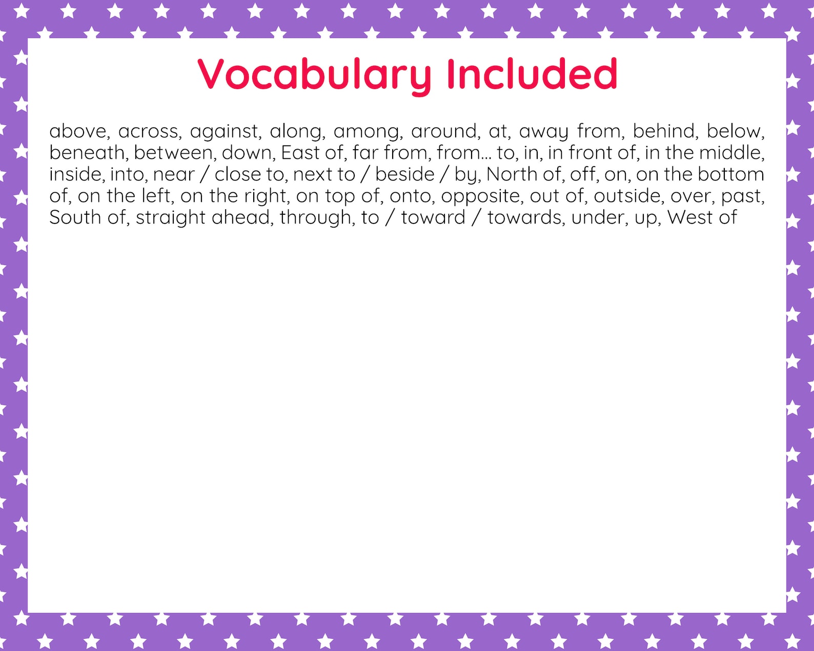 43 PREPOSITIONS Flashcards | Prepositions of Place and Movement ...