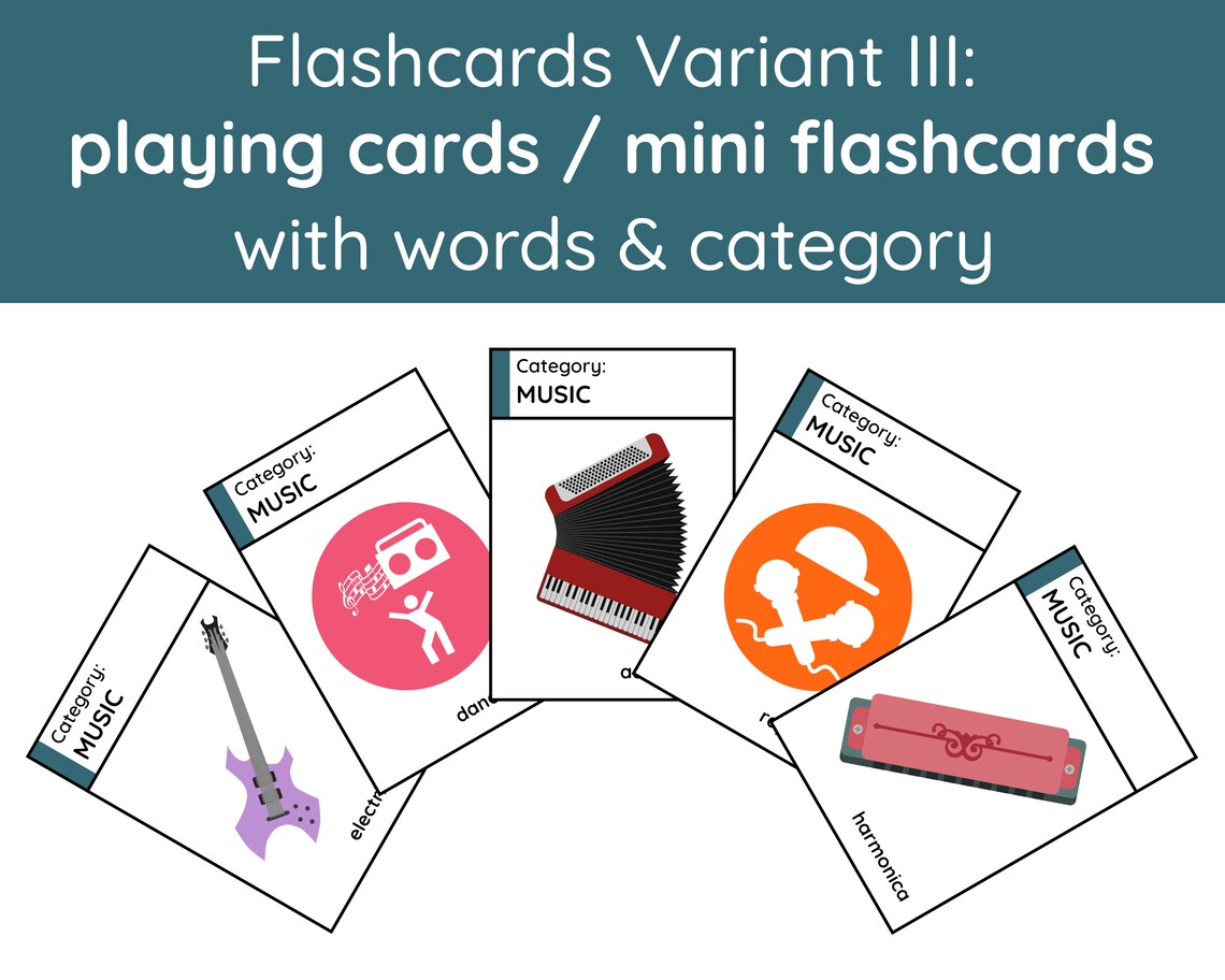 80 MUSIC Flashcards | Printable Flashcards | Musical Instruments ...