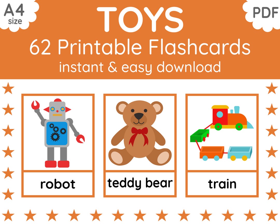 62 TOYS Flashcards | Printable Flashcards | Flashcards for Kids ...