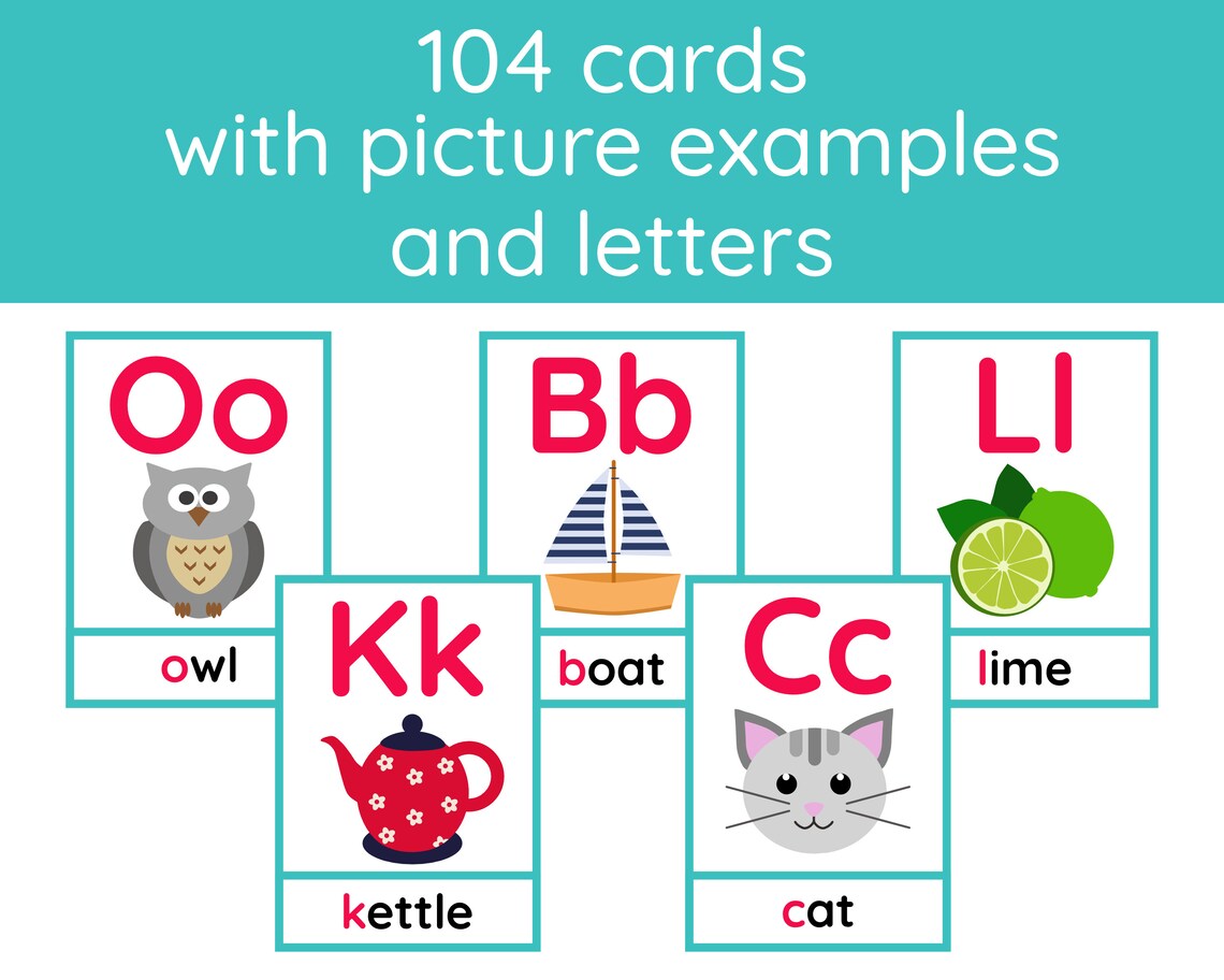 260 ALPHABET Flashcards | Uppercase & Lowercase Letters | Printable ...