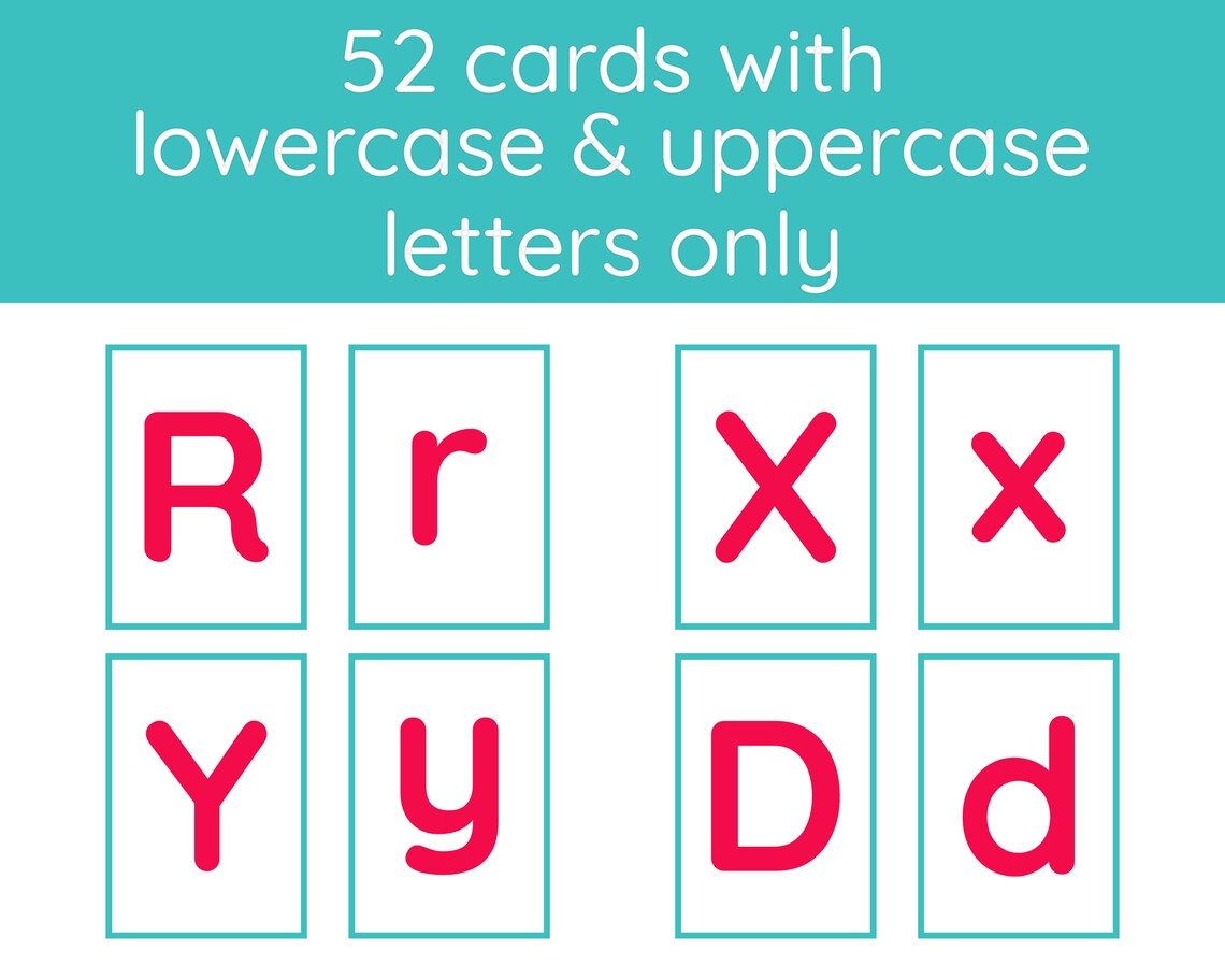 260 ALPHABET Flashcards | Uppercase & Lowercase Letters | Printable ...