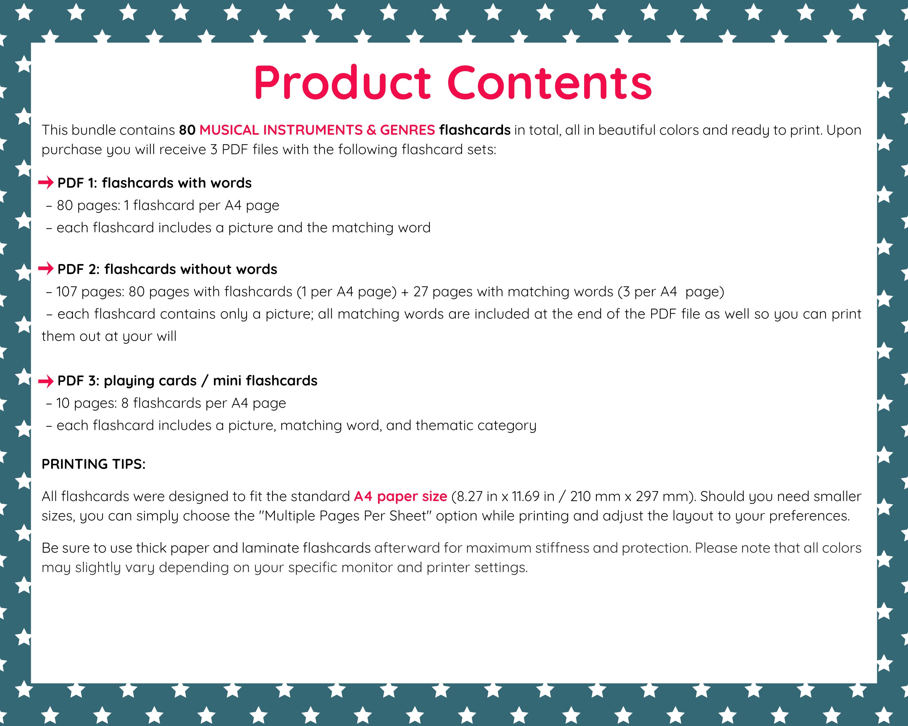 80 MUSIC Flashcards | Printable Flashcards | Musical Instruments ...