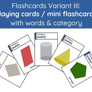 57 GEOMETRIC SHAPES Flashcards | 2D & 3D Shapes | Flashcards for Kids ...