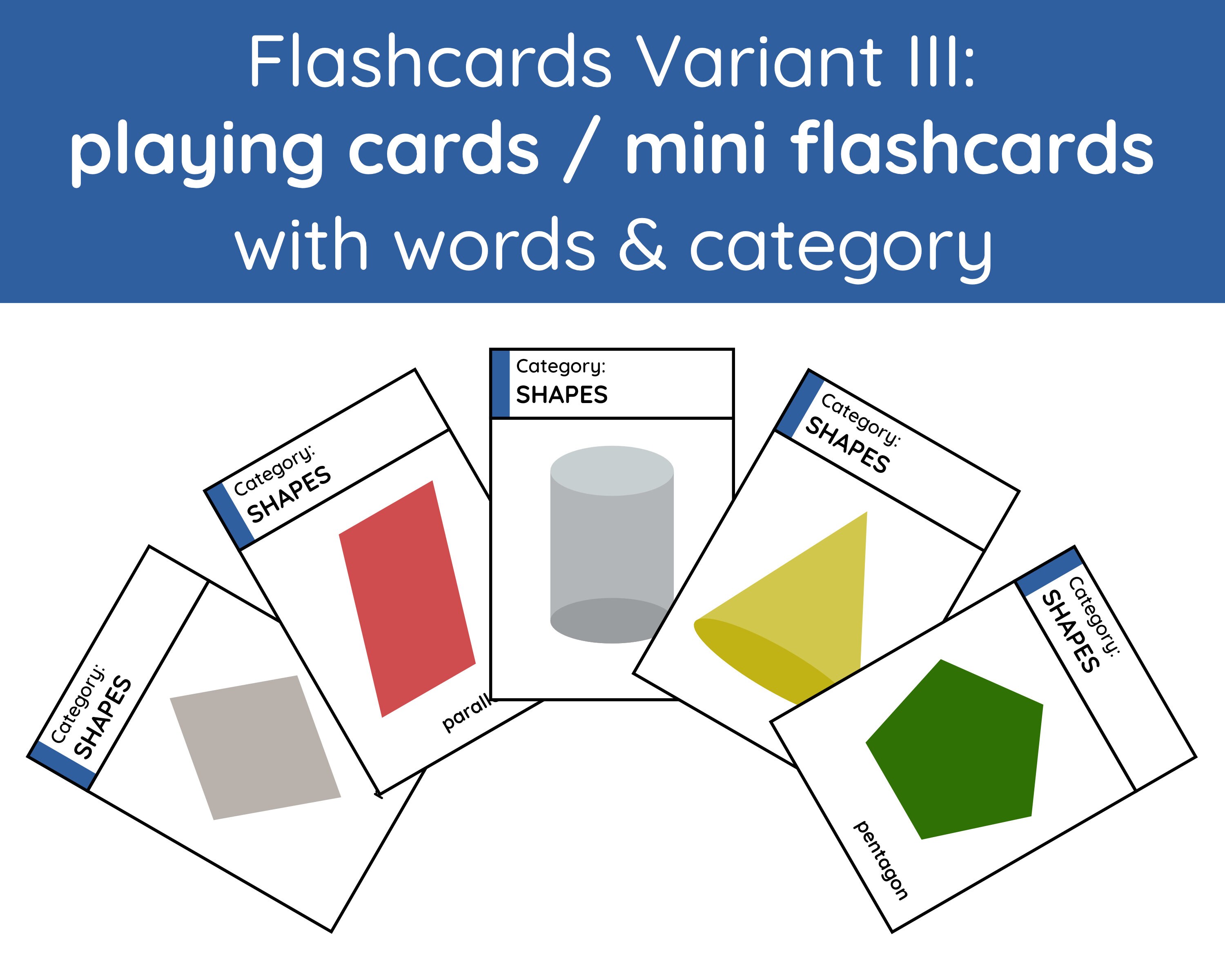 57 GEOMETRIC SHAPES Flashcards | 2D & 3D Shapes | Flashcards for Kids ...