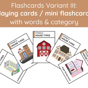 36 HOUSE TYPES Flashcards | Printable Flashcards | Flashcards for Kids ...