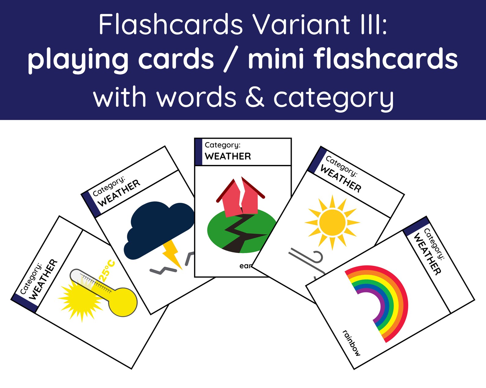 56 WEATHER Flashcards | Temperature Flashcards (*F and *C) | Printable ...