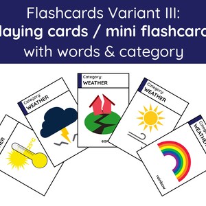 56 Weather Flashcards | Temperature, Natural Disasters (digital PDF ...