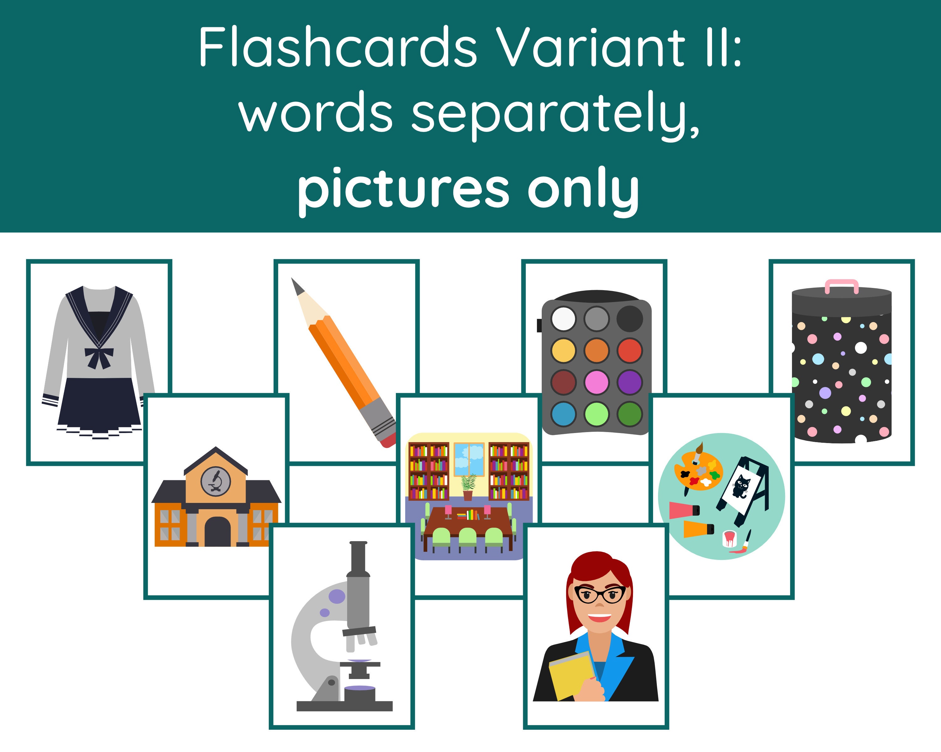 136 SCHOOL Flashcards | School Appliances, Objects, Subjects, People ...