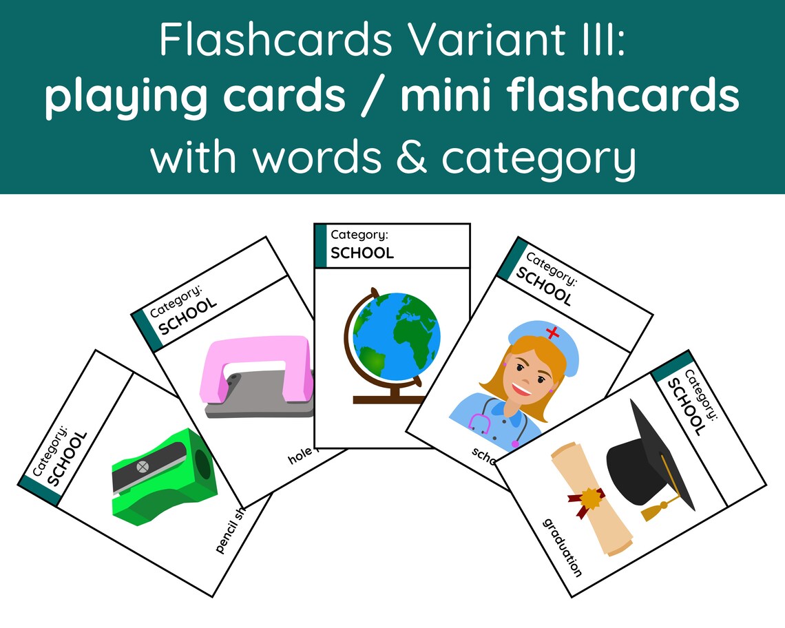 136 SCHOOL Flashcards | School Appliances, Objects, Subjects, People ...