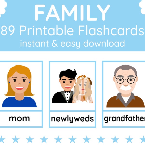 Family Flashcard - Etsy