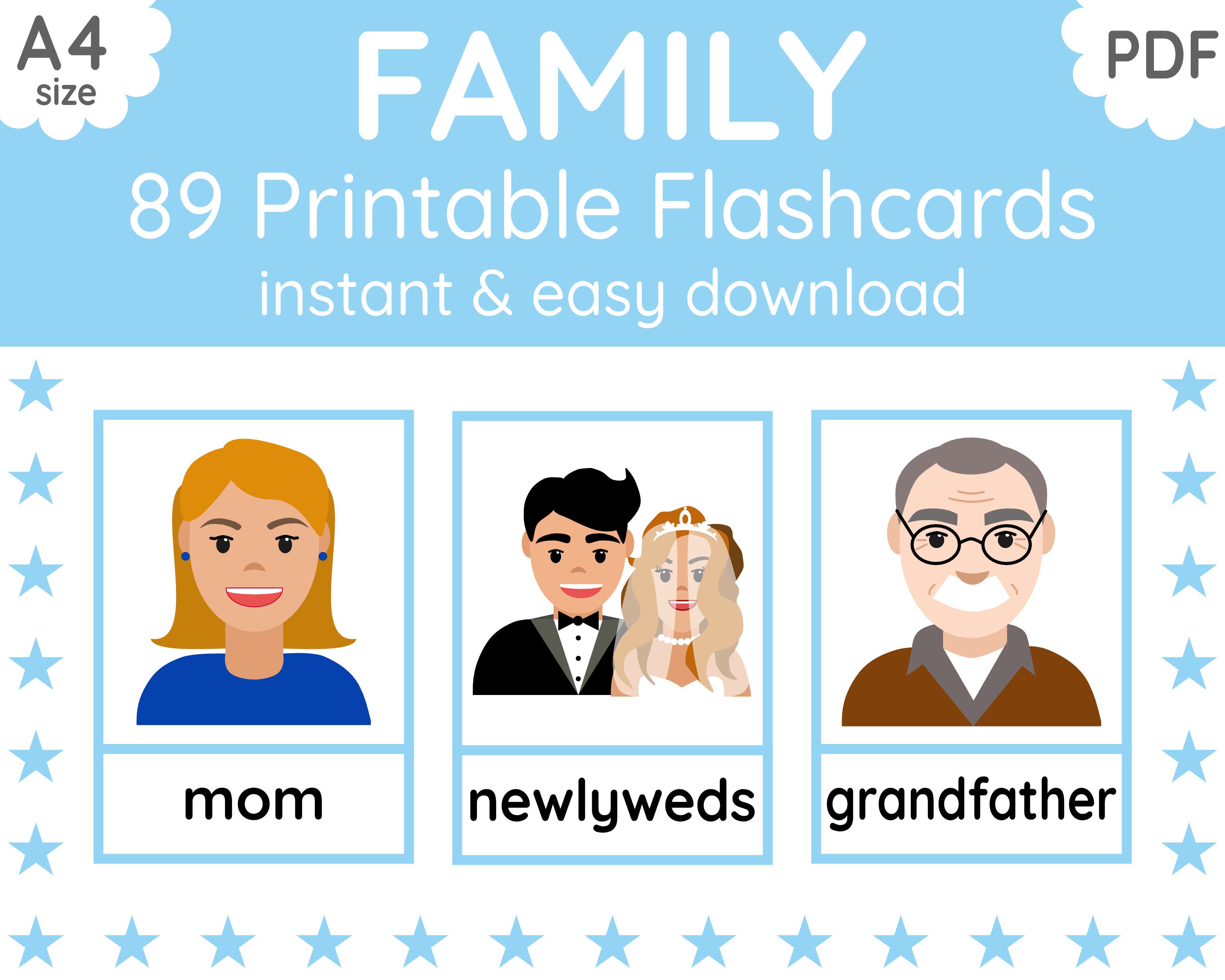 89 FAMILY AND RELATIVES Flashcards | Printable Flashcards | Flashcards ...