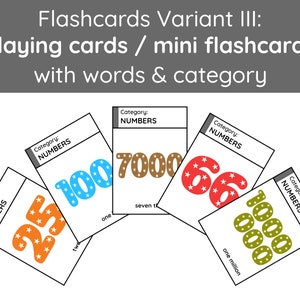 120 NUMBERS Flashcards (1-100+ More) | Printable Flashcards ...