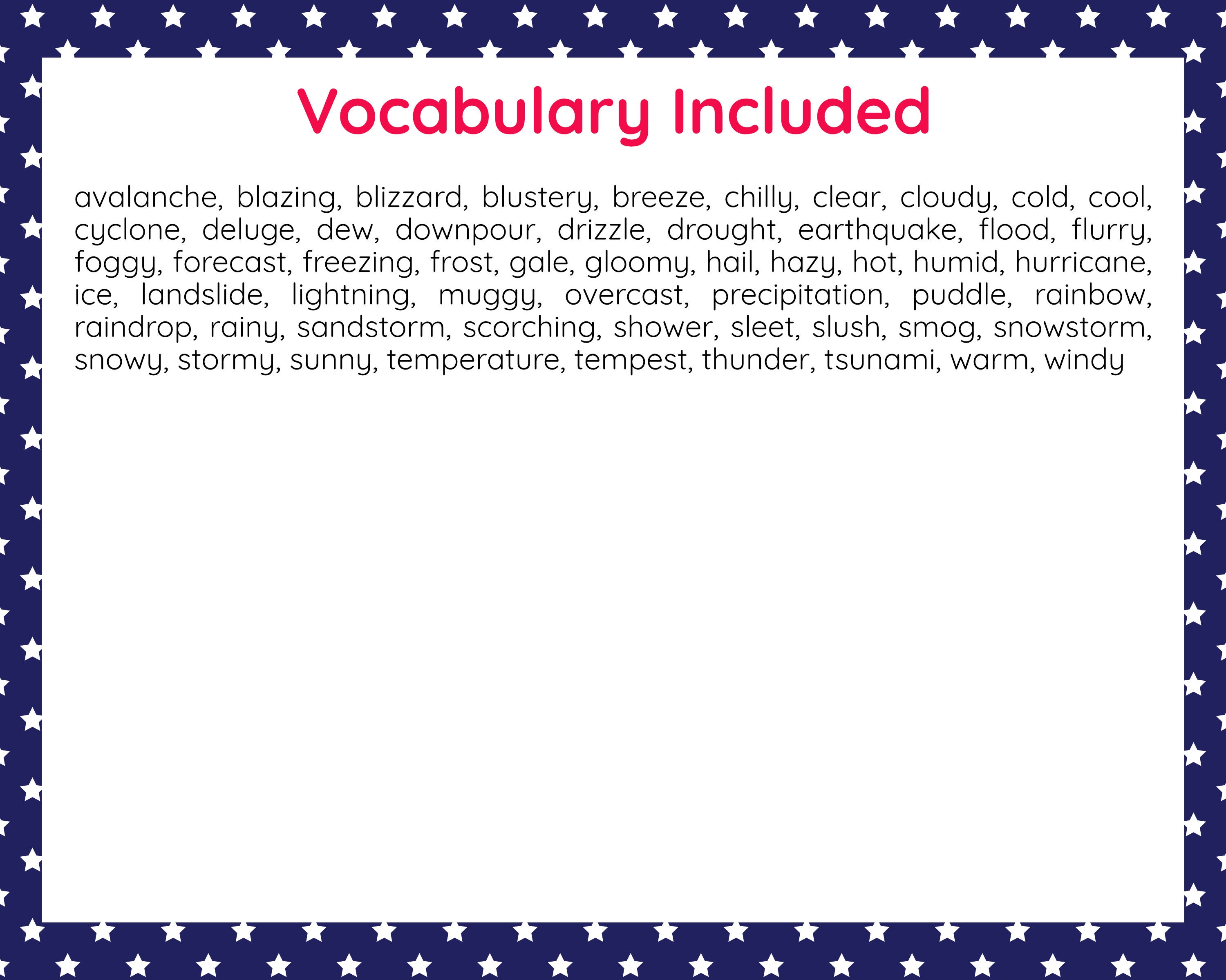 56 Weather Flashcards | Temperature, Natural Disasters (digital PDF ...