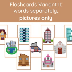 36 HOUSE TYPES Flashcards | Printable Flashcards | Flashcards for Kids ...