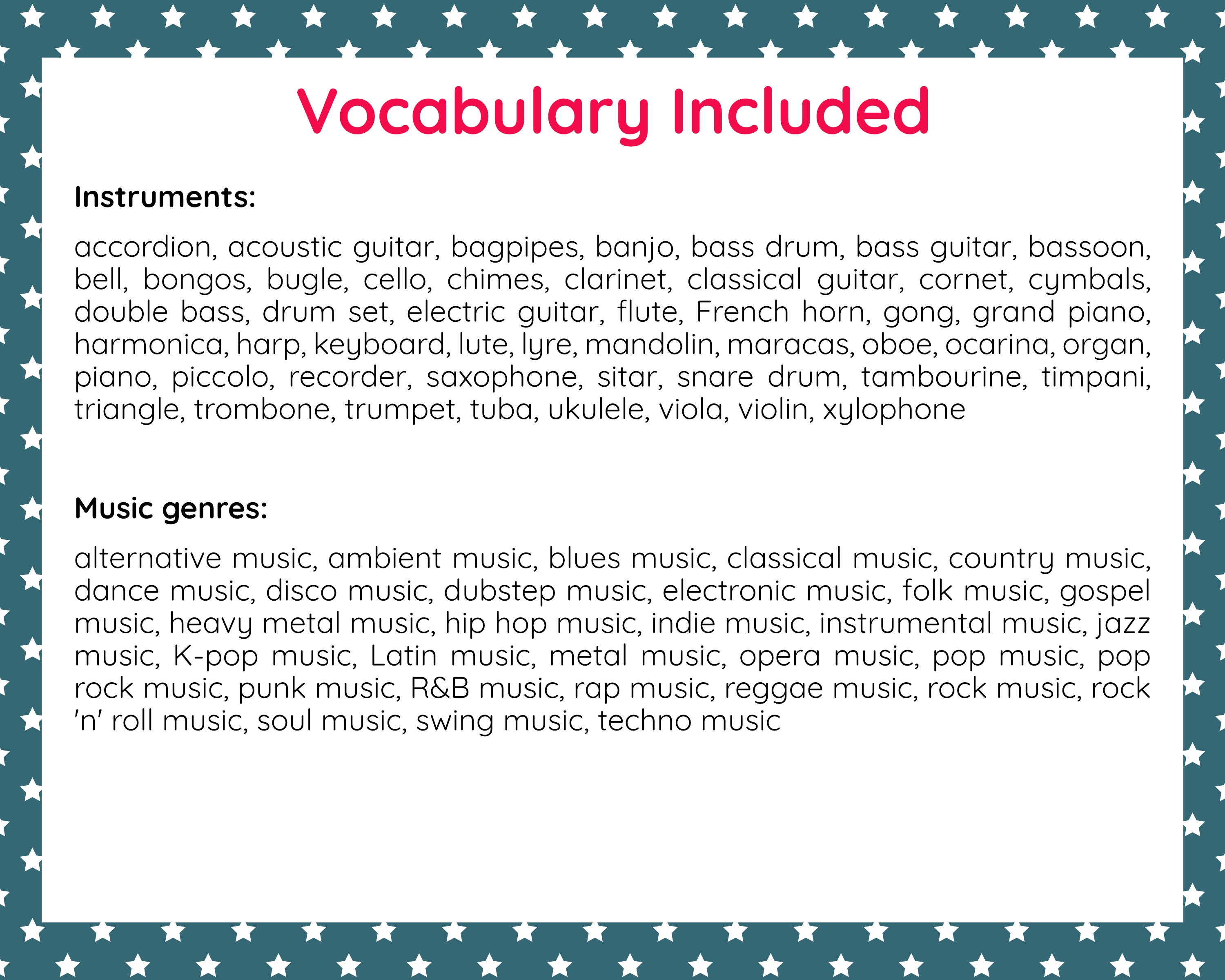 80 MUSIC Flashcards | Printable Flashcards | Musical Instruments ...