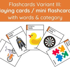 62 TOYS Flashcards | Printable Flashcards | Flashcards for Kids ...