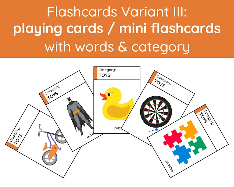 62 TOYS Flashcards | Printable Flashcards | Flashcards for Kids ...
